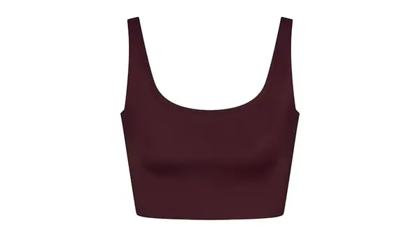 Nike X Skims Shine Scoop Neck Bra Top - Currant
