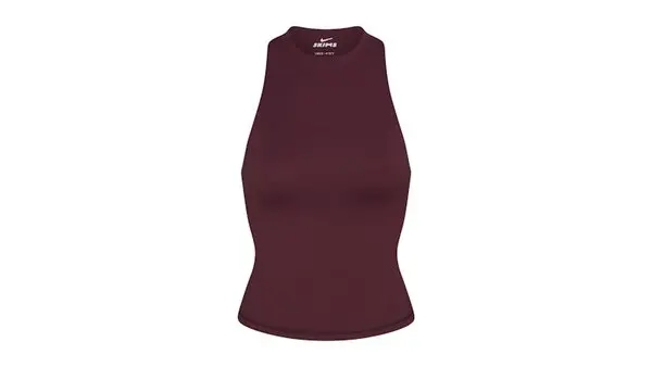 Nike X Skims Matte Mock Neck Racer Tank - Currant