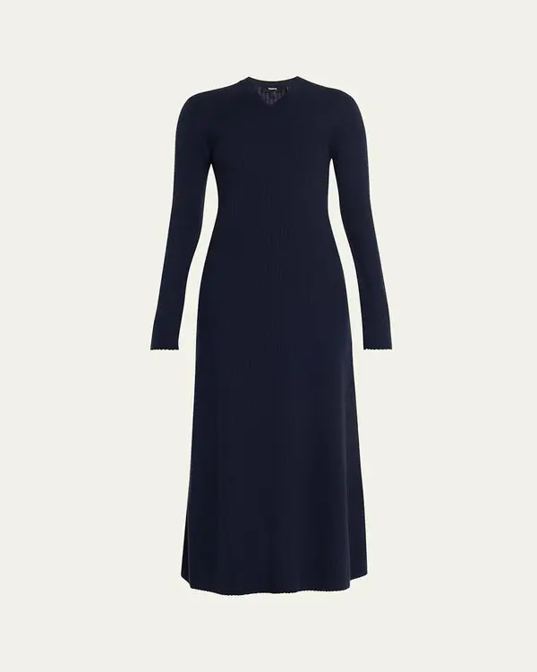 Theory Regal Wool Maxi Dress