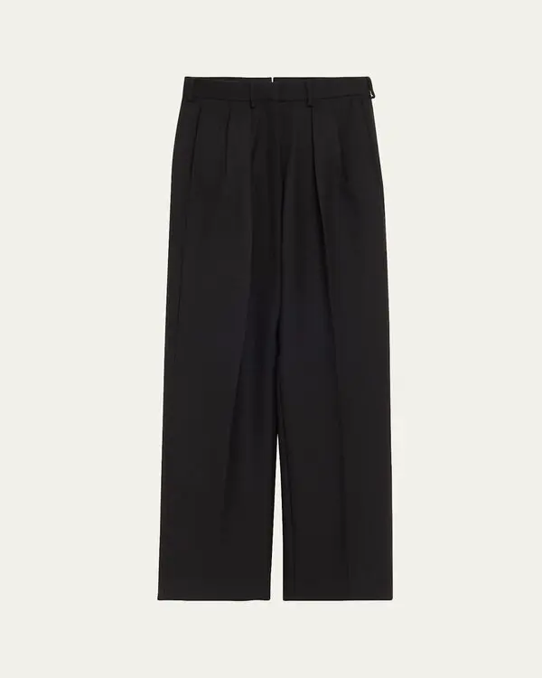 TOM FORD Pleated Wool-blend Trousers