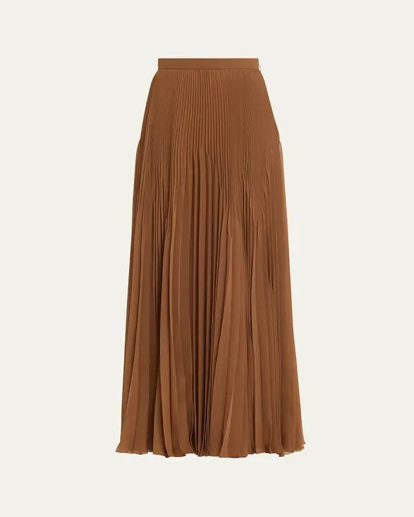 Ralph Lauren Pleated Chiffon Maxi Skirt