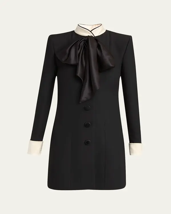 Valentino Garavani Crepe Couture Mini Dress - Nero