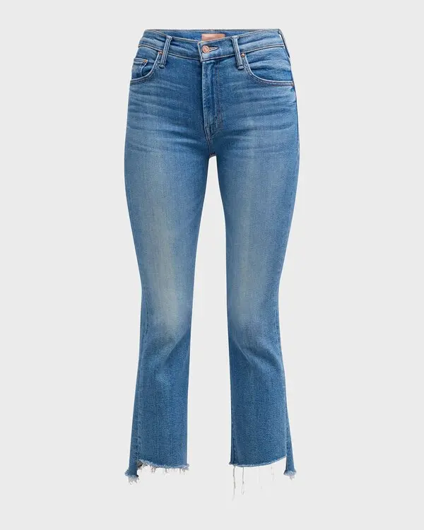 MOTHER The Insider Crop Step Fray Jeans - Out Of The Blue Out