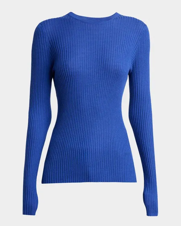 Gabriela Hearst Browning Cashmere-silk Crewneck Sweater - Cobalt
