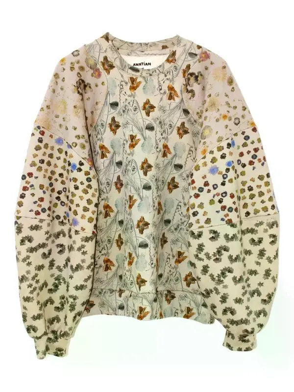 ANNTIAN Floral-patchwork Pullover