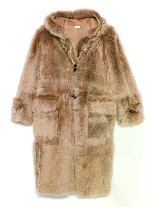 UTZON Cherie Hooded Shearling Coat