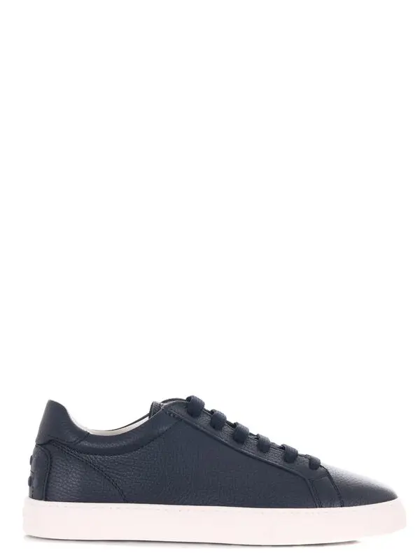 TOD'S Hammered Leather Sneakers - Blue
