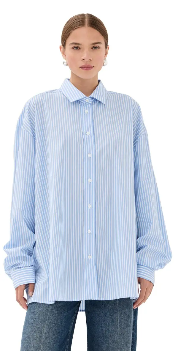 Stella Jean Striped Cotton Button-down Shirt