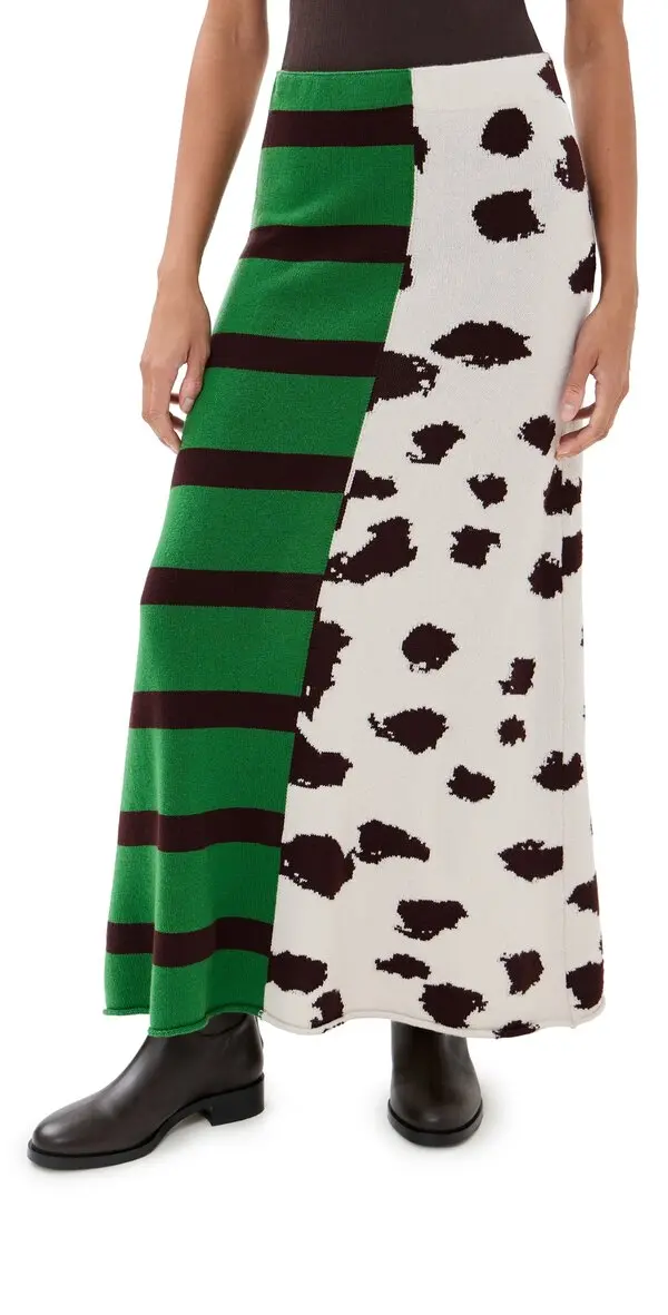 THE ELDER STATESMAN Bug Cashmere Skirt