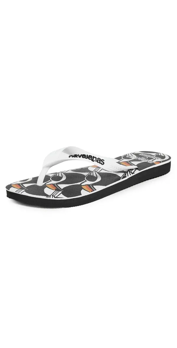 Havaianas X Farm Rio Toucan Print Flip Flops
