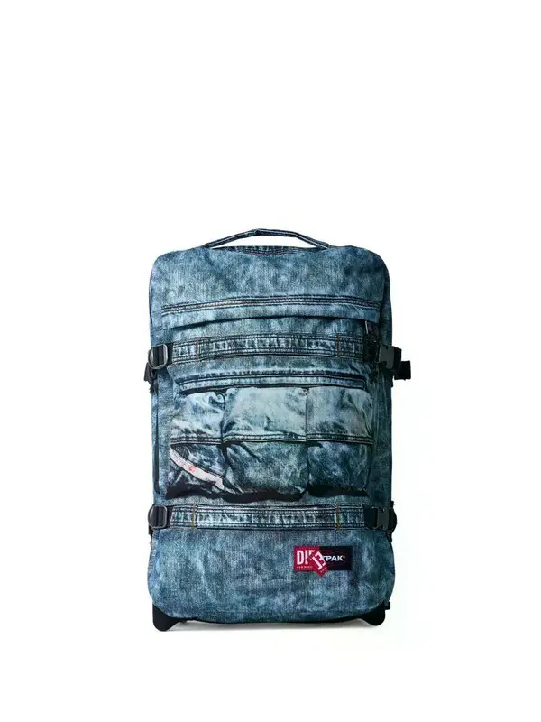 Diesel Trompe L'oeil Denim Print Suitcase