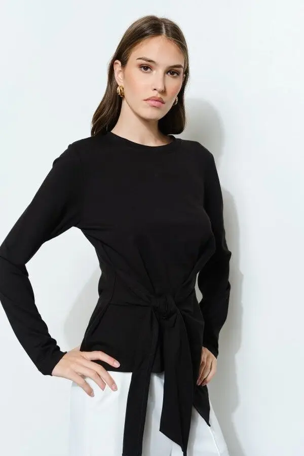 JUPE NYC Selene Tie-waist Knit Top