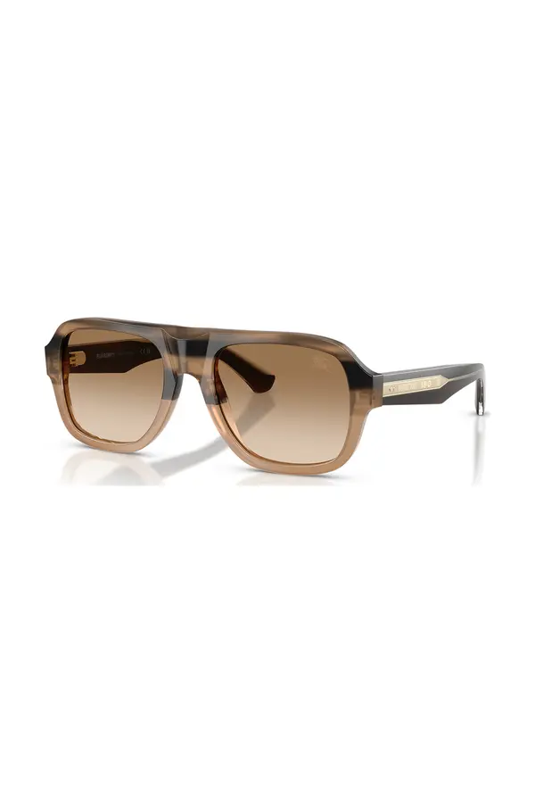 Burberry Striped Beige Pilot Sunglasses