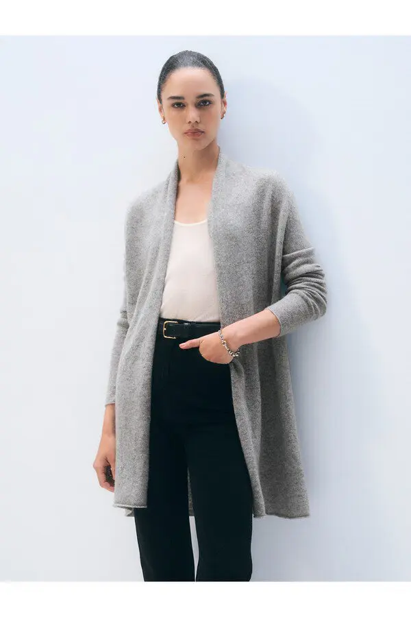 WHITE & WARREN Cashmere Trapeze Cardigan