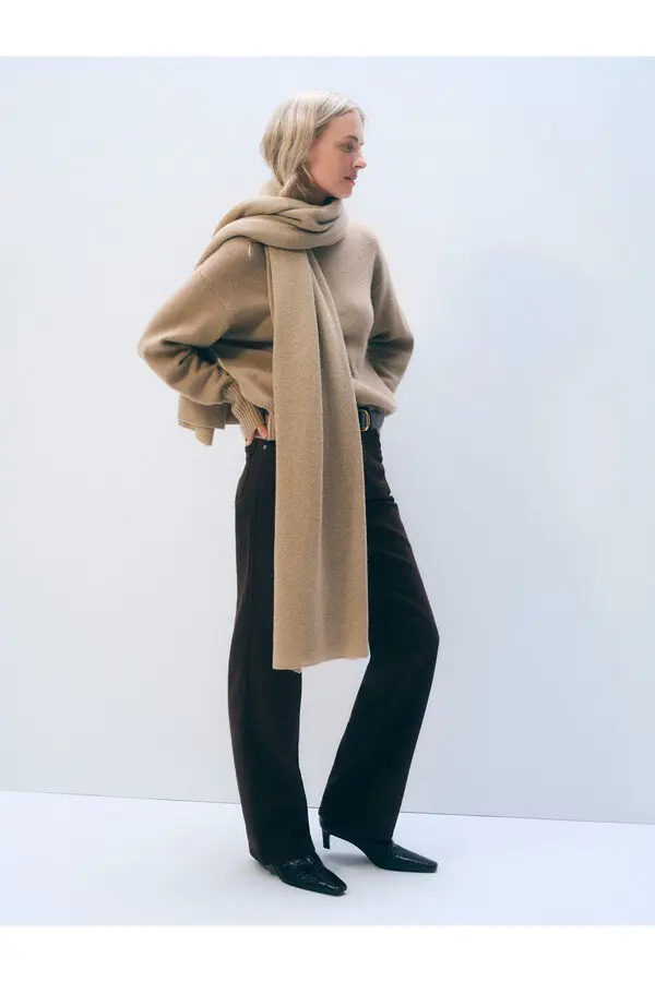 WHITE & WARREN Cashmere Travel Wrap | Khaki
