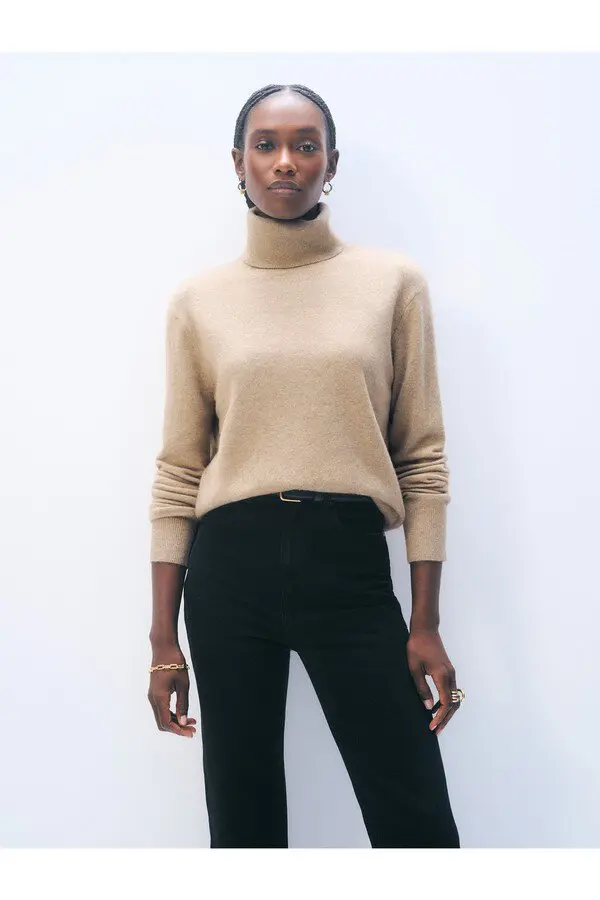 WHITE & WARREN Cashmere Turtleneck Sweater