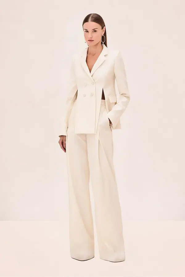 Alexis Joaquin Double-breasted Blazer - Neutral