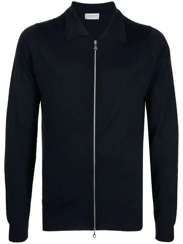 John Smedley Alston Jacket - Blue