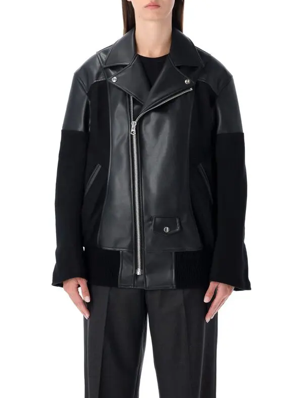 Junya Watanabe Eco-leather And Wool Biker Jacket