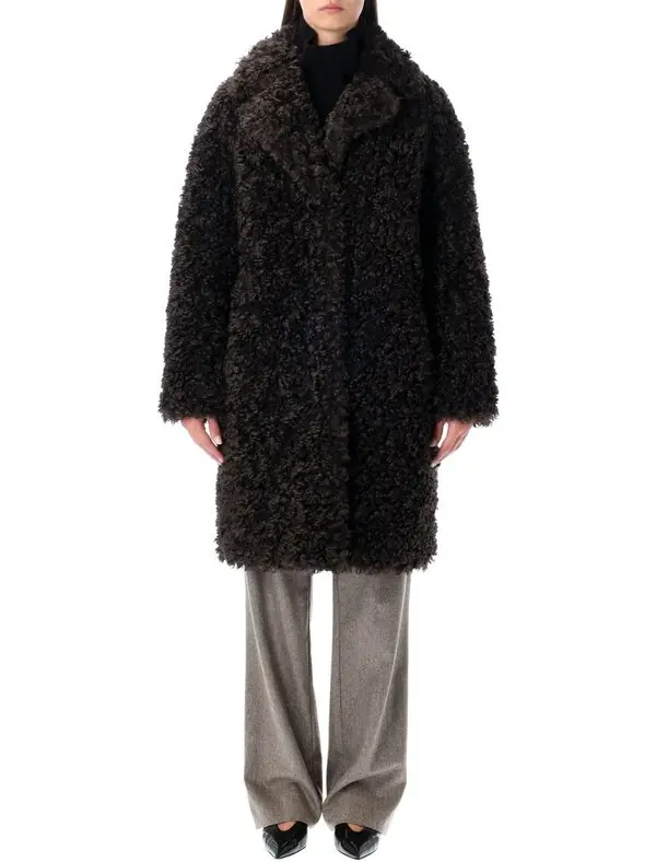 STAND STUDIO Camille Oversized Eco Shearling Coat
