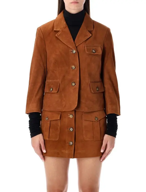 THE GARMENT Suede Fitted Jacket