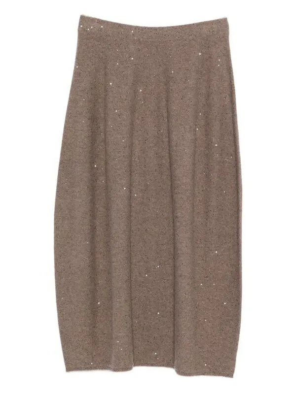 Antonelli Firenze Sequin Midi Skirt - Grey