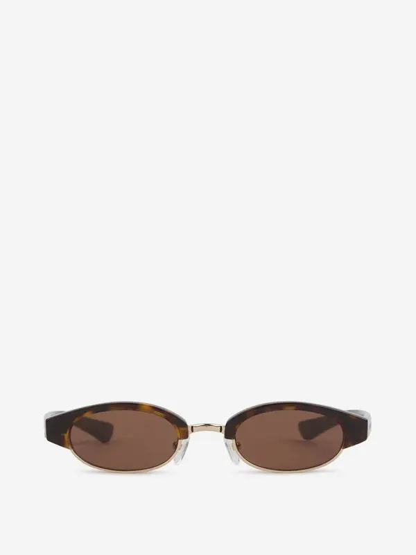 Alexander McQueen Oval Sunglasses - Brown
