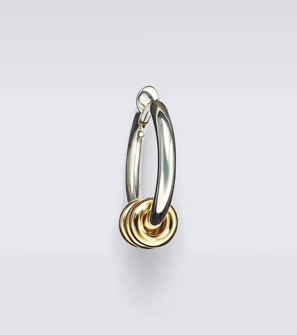 SPINELLI KILCOLLIN Nevine Max Sterling And 18kt Gold Single Hoop Earring
