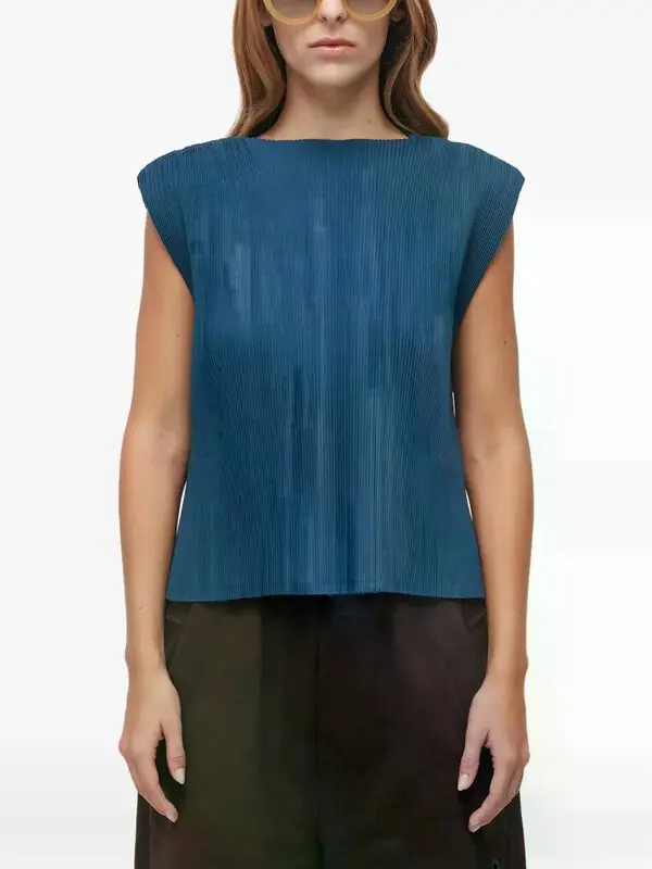 OSKLEN Pleated Top With Shoulder Pads