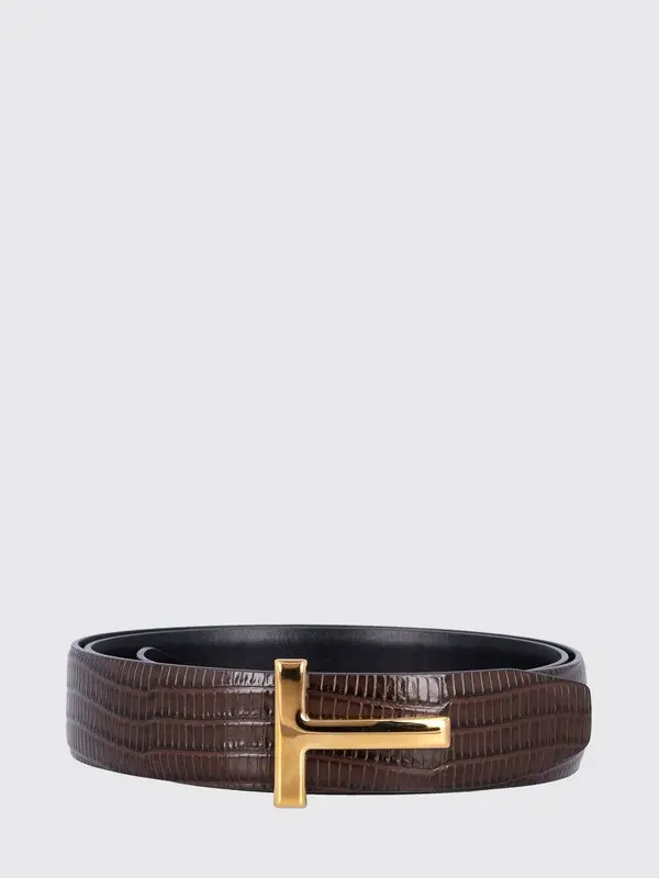 TOM FORD Leather Belt - Wine