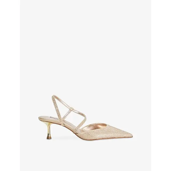 DUNE Woven Heeled Slingbacks