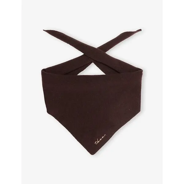 THE TARTAN BLANKET CO. Brand-embroidered Triangle Merino-wool Scarf