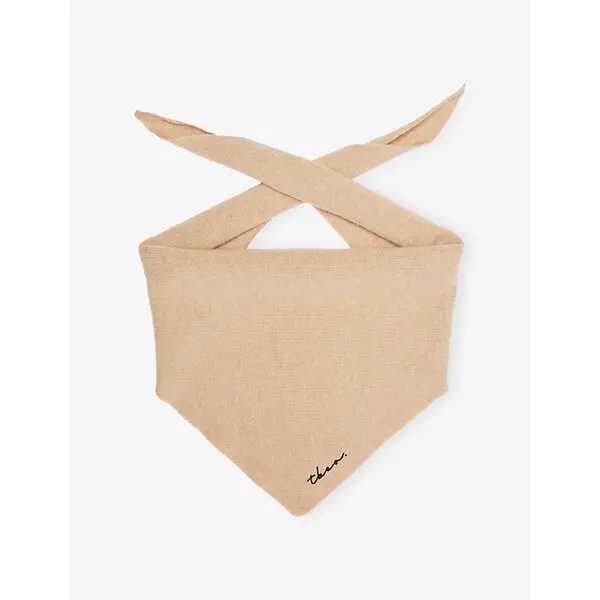THE TARTAN BLANKET CO. Brand-embroidered Triangle Merino-wool Scarf