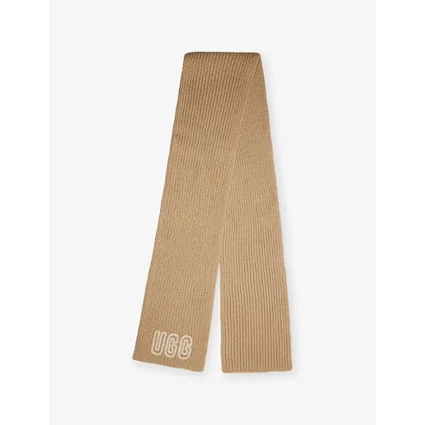 UGG Brand-crocheted Knitted Scarf - White Pepper