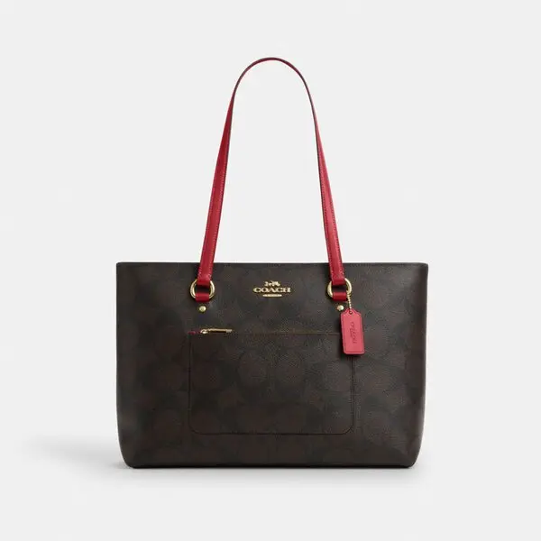 COACH® Station Tote Bag In Maxi Signature Canvas