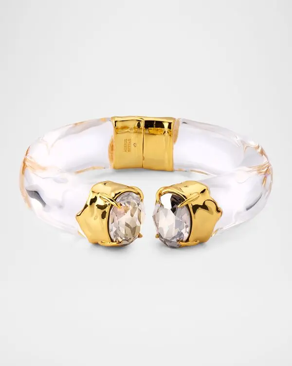 Alexis Bittar Bonbon Crystal Lucite Hinged Bracelet