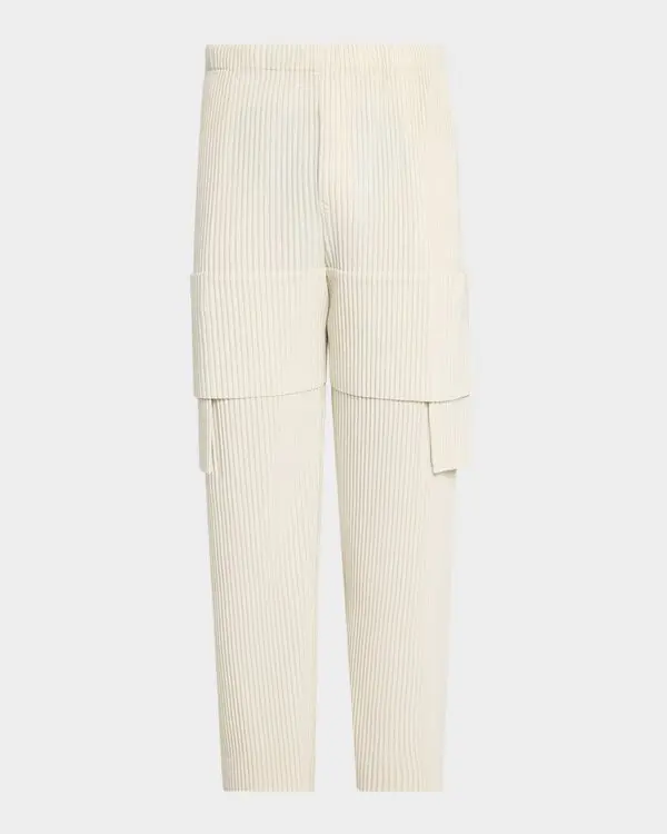 Issey Miyake Multi Pocket Pleated Trousers - Limestone