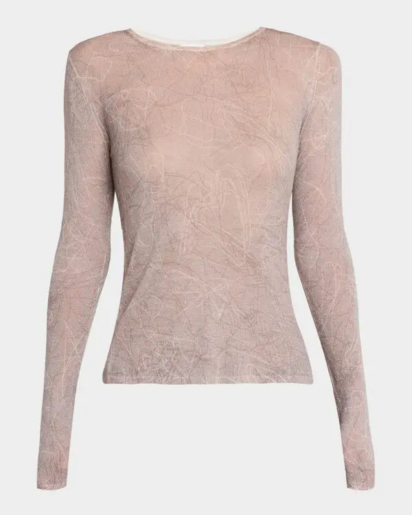 Tse Cashmere Cashmere Abstract-print Top