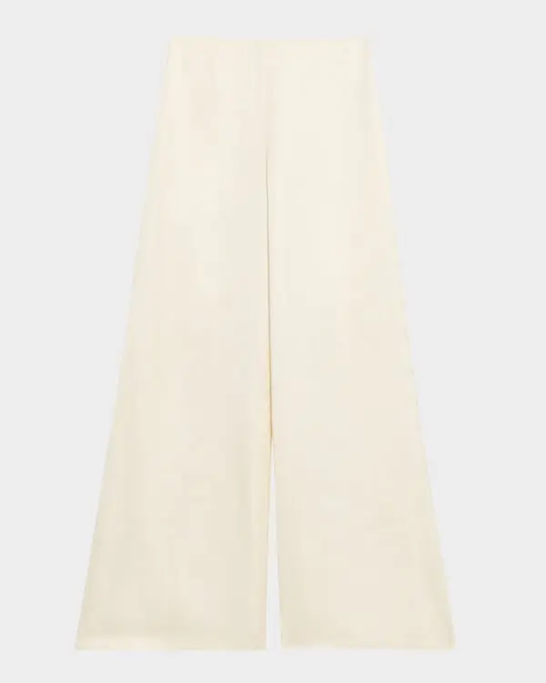 Ralph Lauren Daria Silk Satin Wide-leg Pants