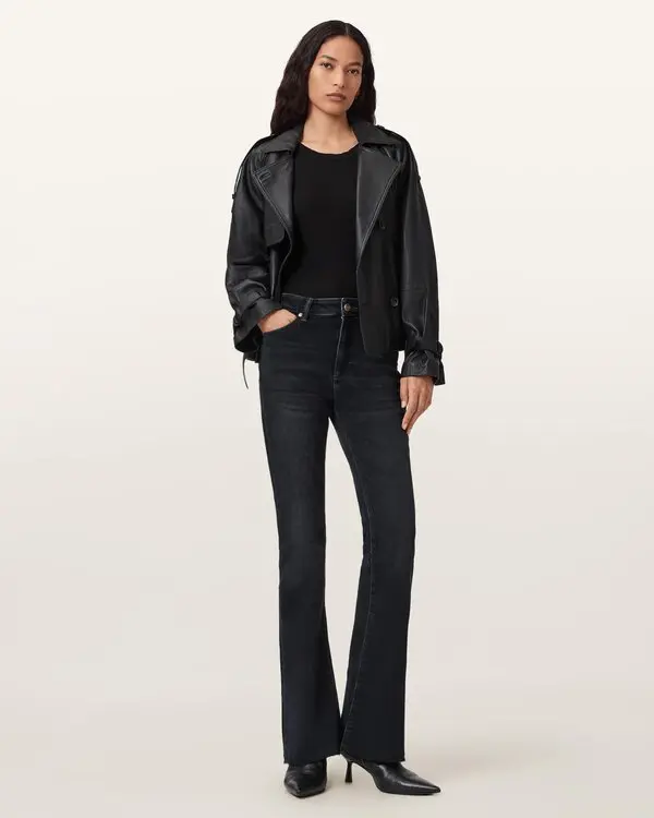 All Saints Maisie Flare Jeans - Blue/black
