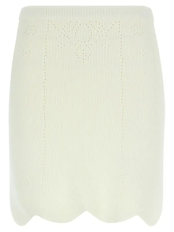 TWINSET Cut-out Intarsia Mini Skirt