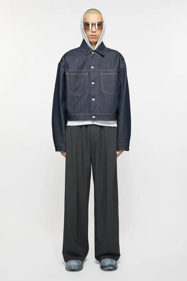 Acne Studios Denim Jacket Boxy Fit - Indigo Blue