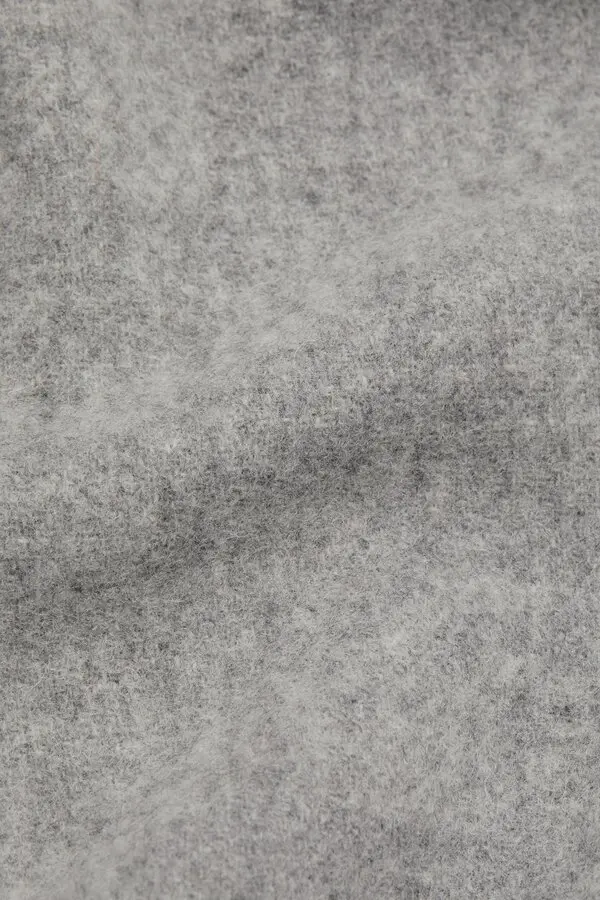 Acne Studios Fringe Wool Scarf Narrow - Light Grey Melange