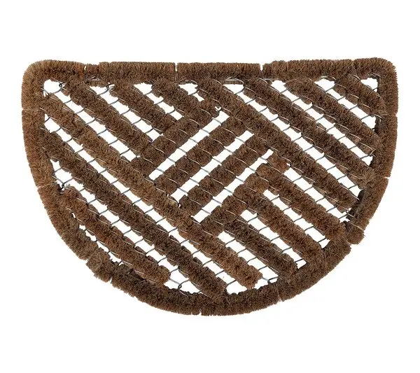 KINGS COUNTY TOOLS Kings County Natural Coir Doormat Half Circle W Elcome Mat
