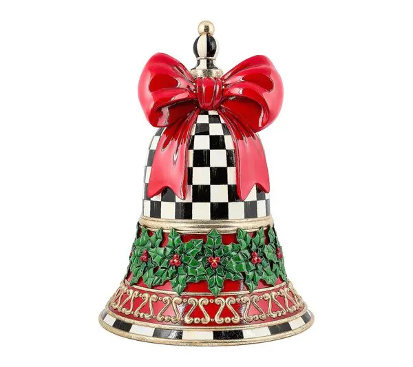 MACKENZIE-CHILDS Holly Illuminated Trophy Bell