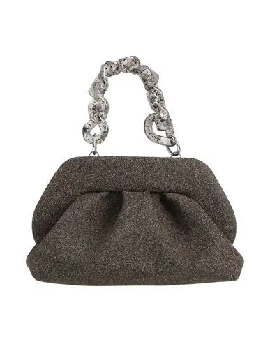 THEMOIRE Coated Fabric Clutch With Contrasting Straps
