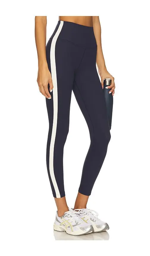 Splits59 Clare High Waist Rigor 7/8 Legging In Burgundy - Indigo & Creme