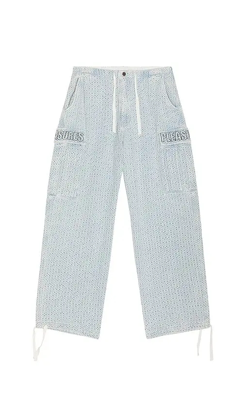 PLEASURES Knitted Cargo Pants - Indigo