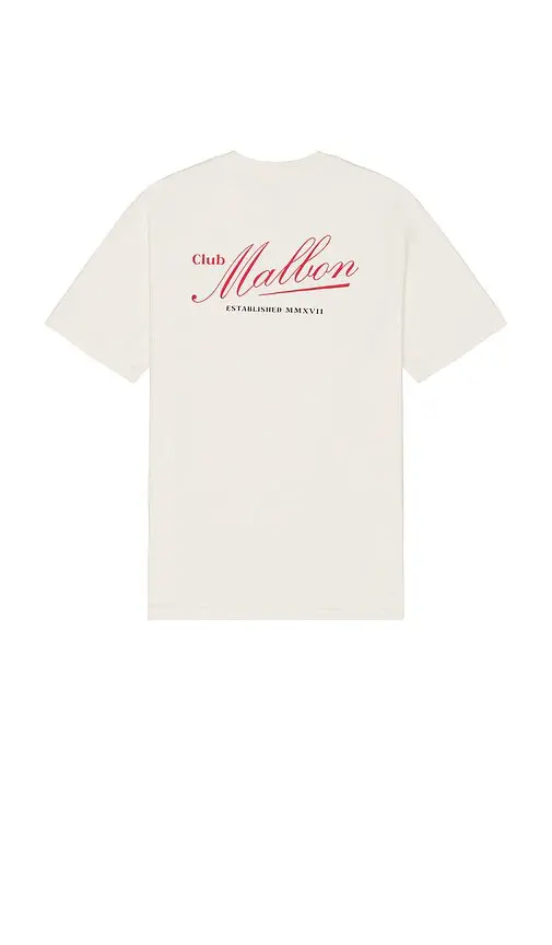 MALBON Bermuda Members Tee In Cream