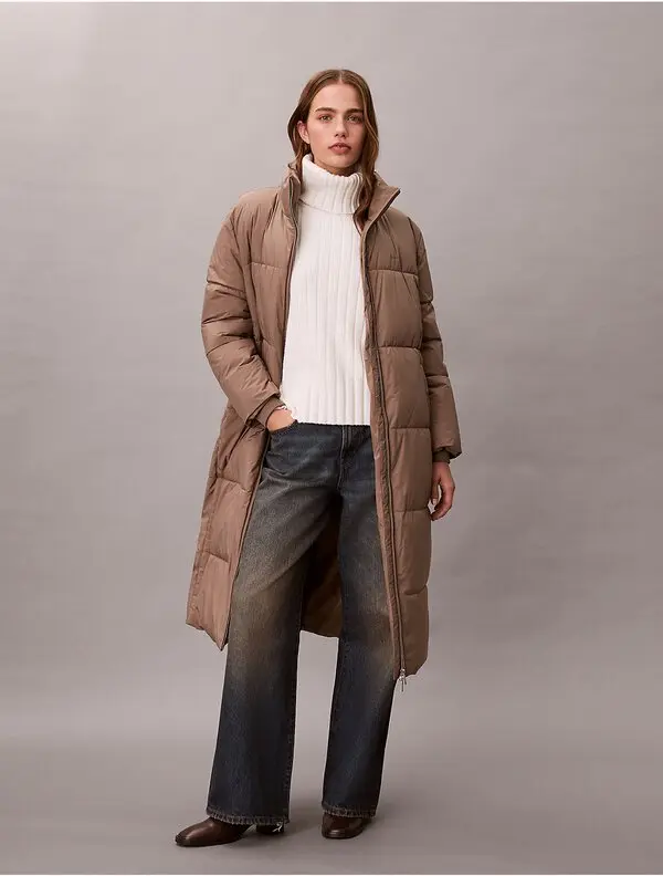 Calvin Klein Belted Long Puffer Jacket